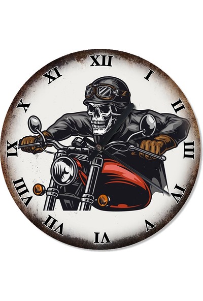 Tablomega Motosikletli Kuru Kafa Mutafak Tipi Duvar Saati Tablomega Motosikletli Kuru Kafa Mutafak Tipi Duvar Saati
