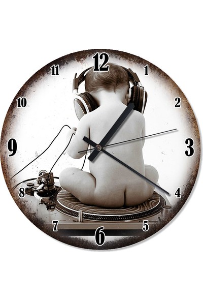 Tablomega Dj Bebek Özel Tasarım Duvar Saati