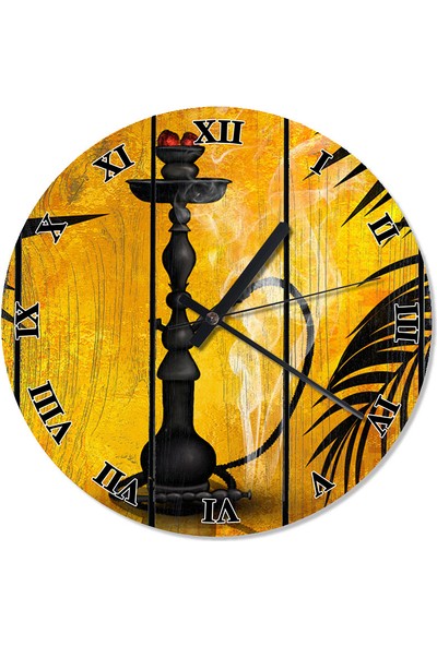 Tablomega Nargile Temalı Duvar Saati Tablomega Nargile Temalı Duvar Saati