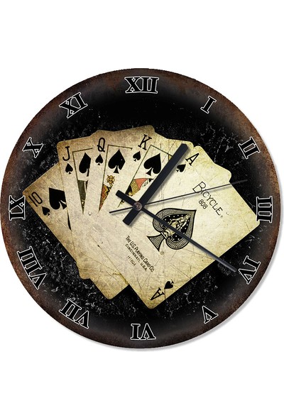 Tablomega Poker Çocuk Odası Duvar Saati