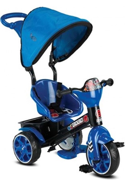 BabyHope 121 Bobo Üç Teker Tenteli Itmeli Bisiklet (Mavi)