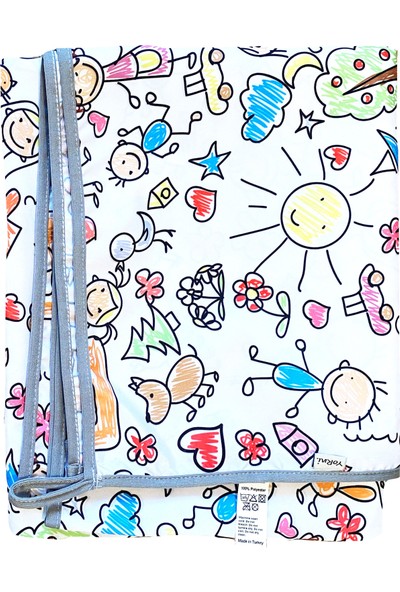 Yorni Su Geçirmez 150X150 cm Mama Sandalyesi Altı Yer Örtüsü Family