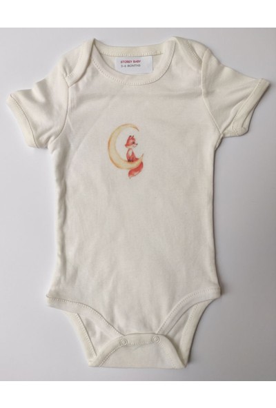 Storky Baby Çıtçıtlı Zıbın-Body Pamuklu Kısa Kollu Tilki Desenli Storky Baby Çıtçıtlı Zıbın-Body Pamuklu Kısa Kollu Tilki Desenli