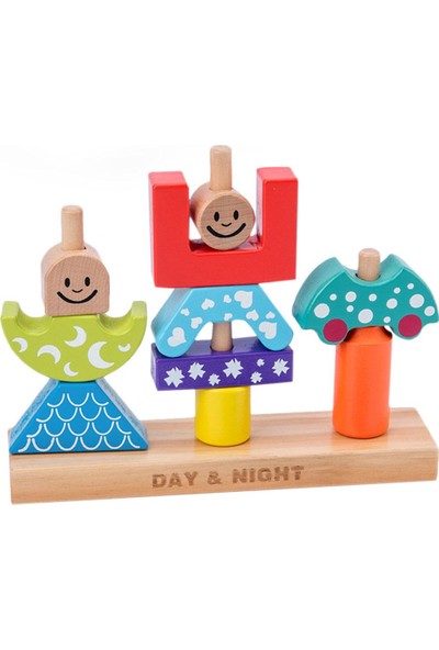 Mofy Baby Montessori Ahşap Gündüz Gece Sütun Blok Eğitici Akıl Zeka Oyunu Mofy Baby Montessori Ahşap Gündüz Gece Sütun Blok Eğitici Akıl Zeka Oyunu