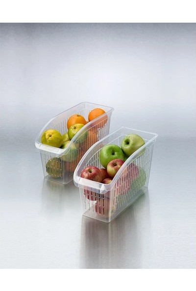 Gondol Mutfak Düzenleyici - Buzdolabı Raf Organizer Sepet 2 Li