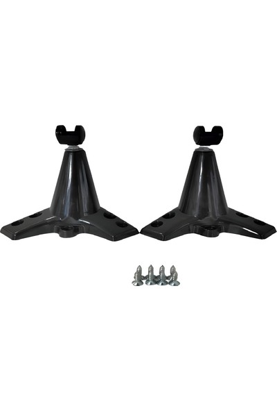 Zerenland Tekerlekli̇ Sehpa Ayaği 2 Adet Cevi̇z Rengi̇