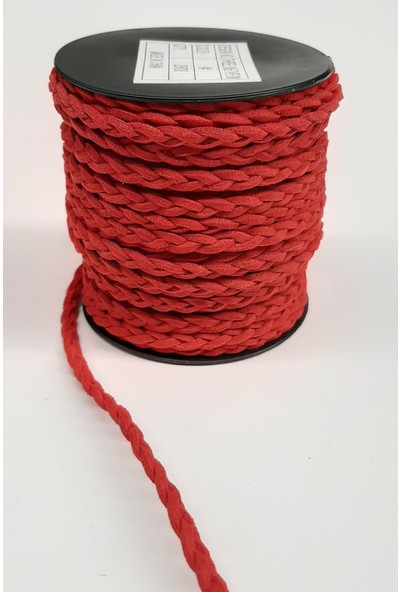 Hayalperest Boncuk Kırmızı Süet Örgü Ip