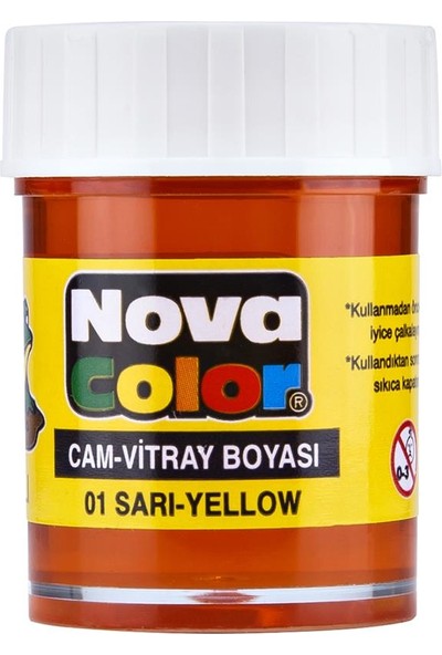 Nova Color Cam Vitray Boyası 25 ml Sarı Nova Color Cam Vitray Boyası 25 ml Sarı