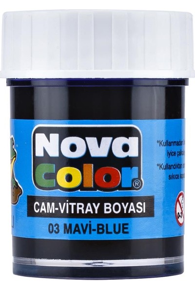 Nova Color Cam Vitray Boyası 25 ml Mavi Nova Color Cam Vitray Boyası 25 ml Mavi
