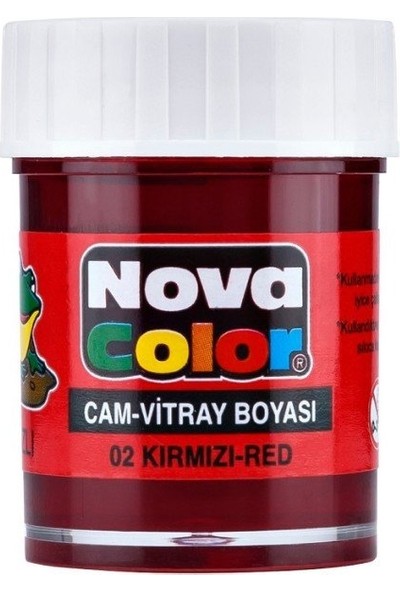 Nova Color Cam Vitray Boyası 25 ml Kırmızı Nova Color Cam Vitray Boyası 25 ml Kırmızı