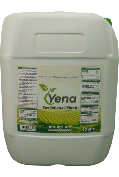Yena Organi̇k Konsantre Sivi Solucan Gübresi̇ 20 Lt.