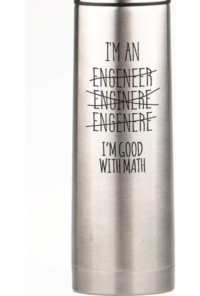 Hediye Sepeti Mühendislere Hediye Esprili Çelik Termos