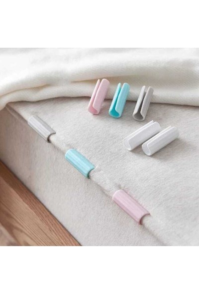 12 Adet Yorgan Kılıfı ve Çarşaf Tutucu Sabitleyici Kaydırmaz Nevresim Örtü Düzenleyici Klipsler