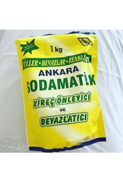 Ankara Sodamatik 1 kg Kireç Önleyici ve Beyazlatıcı (Tüller-Beyazlar-Renkliler) Ankara Sodamatik 1 kg Kireç Önleyici ve Beyazlatıcı (Tüller-Beyazlar-Renkliler)
