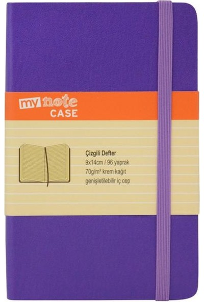 Mynote Case Soft Kapaklı Çizgili Defter 9X14 cm 96 Yaprak - Mor Mynote Case Soft Kapaklı Çizgili Defter 9X14 cm 96 Yaprak - Mor
