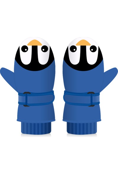 Golovejoy Çocuk Desenli Kayak Eldiveni - Mavi (Yurt Dışından)