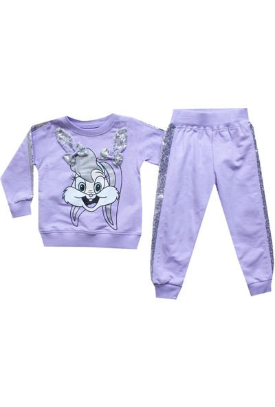 Limones Tavşan Desenli Alt Üst Çocuk Takım 2'li
