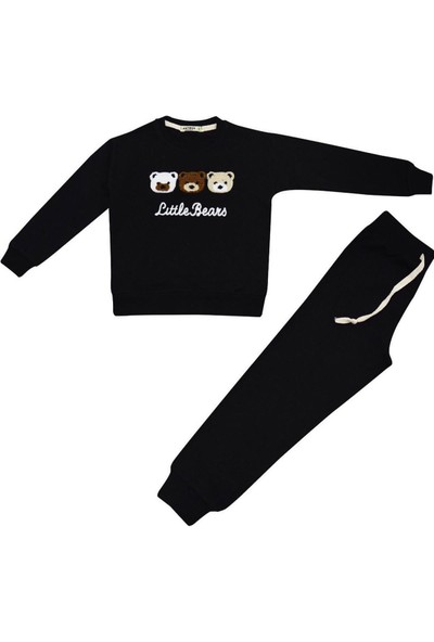 Ant Boy Ayıcık Nakışlı Çocuk Eşofman Takımı 2'li