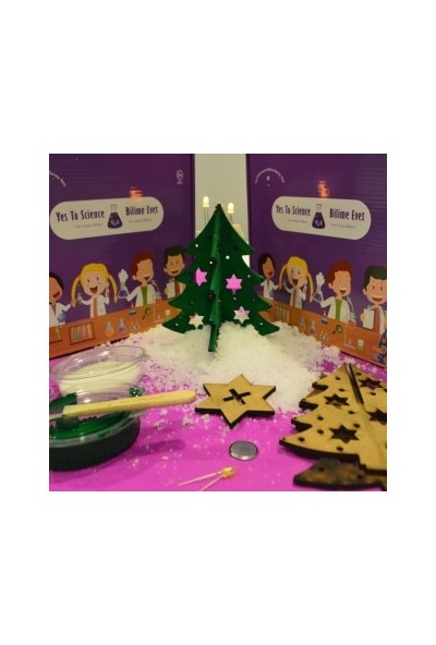 Yes To Science Ahşap Çam Ağacı ve Yapay Kar Deneyi Yes To Science Ahşap Çam Ağacı ve Yapay Kar Deneyi