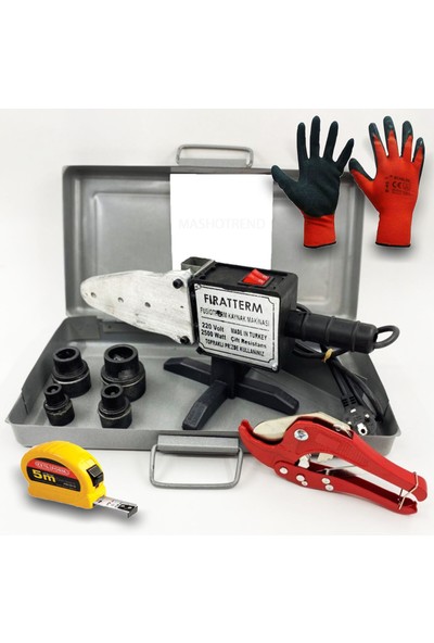 Fıratterm Fırat Term Pvc Plastik Boru Kaynak Makinası 2500W Çantalı - Set Makas Eldiven Metre Hediyeli