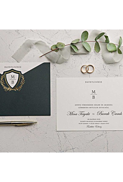 Davetiyebul Sade Düğün Davetiyesi