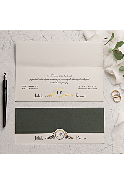 Davetiyebul Modern Düğün Davetiyesi