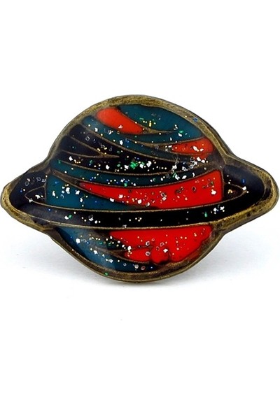 Solfera Satürn Gezegen Planet Çanta Süsü Metal Broş Pin Rozet RZ026 Solfera Satürn Gezegen Planet Çanta Süsü Metal Broş Pin Rozet RZ026