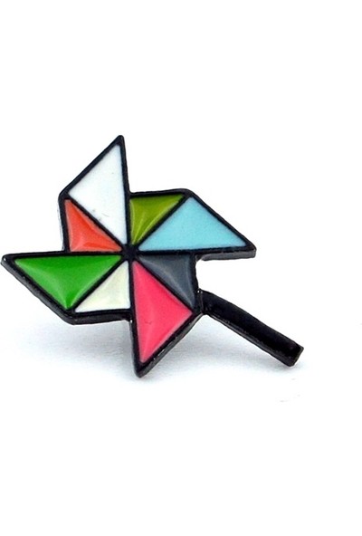 Solfera Renkli Rüzgar Gülü Çanta Süsü Metal Broş Pin Rozet RZ031 Solfera Renkli Rüzgar Gülü Çanta Süsü Metal Broş Pin Rozet RZ031
