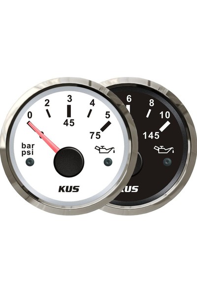 Kus Tekne Yağ Basınç Göstergesi Ø52MM 12/24V