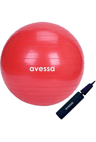 Avessa Pilates Topu 65 cm Kırmızı Pompalı