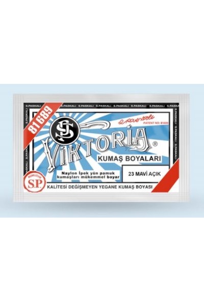 Viktoria Kumaş Boyası Açık Mavi Viktoria Kumaş Boyası Açık Mavi