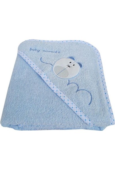 BBB Nakışlı Kapşonlu Bebek Kundak Banyo Havlusu 75 x 75 cm
