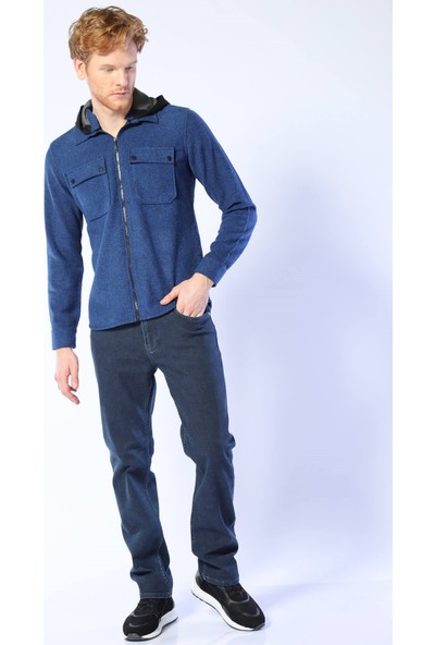 4over4 Erkek Slim Fit Normal Bel Pantolon New Milano 619-02 Dark Khaki