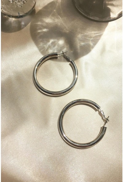 New Obsessions Halka Küpe Gümüş 4 cm