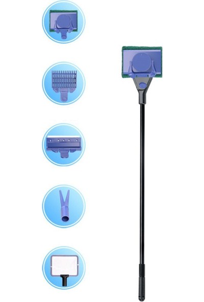 Tekno İstanbul 5 In 1 Akvaryum Tankı Temizleme Seti Akvaryum Balığı Bakım Seti