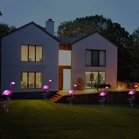 SLD Solar Garden Lights Outdoor, Toifucos 3pcs/ Set Flamingo Solar ...