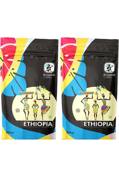 Bongardi Coffee Etiyopya Sidamo Yöresel Filtre Kahve 2 x 200 gr Öğütülmüş