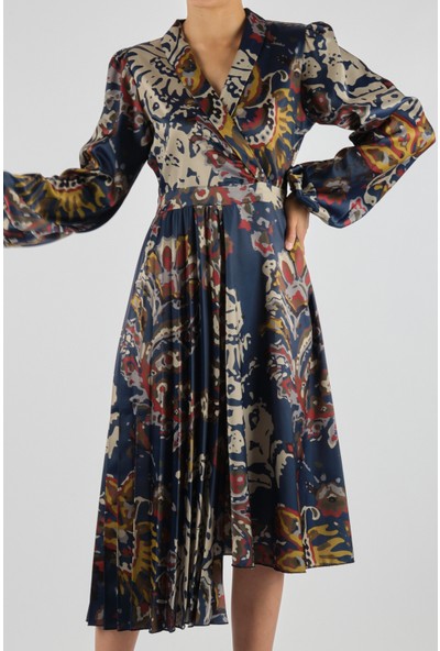 Ystatis Anvelop Yaka Çiçekli Uzun Kol Multi Bayan Elbise 21224000103 Ystatis Anvelop Yaka Çiçekli Uzun Kol Multi Bayan Elbise 21224000103