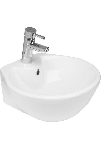 Güral Royal C42 Çanak Mobi̇lya Üstü Beyaz Deli̇kli̇ Lavabo