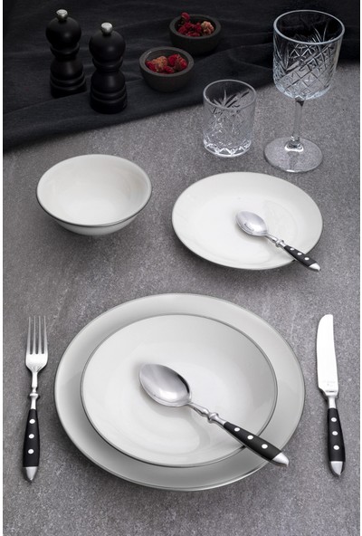 Aryıldız White Silver 24 Parça Yemek Takımı Aryıldız White Silver 24 Parça Yemek Takımı