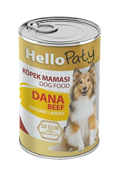 Hello Paty 24 Adet Dana Eti Aromalı Yaş Konserve Köpek Maması 415X24 gr