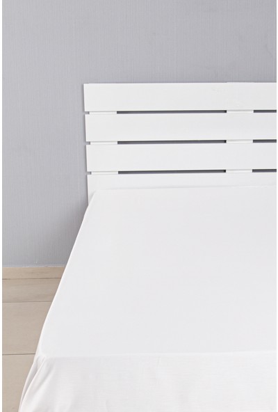 Depomaxx Tek Kişilik Beyaz Regule Penye Çarşaf