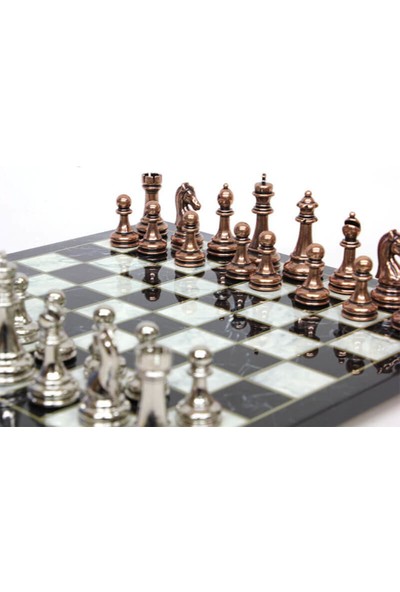 Megame Vıp Kutulu Satranç, Lüx Metal Satranç, Figürlü Satranç, Özel Hediyelik Ürün, Dekoratif Satranç