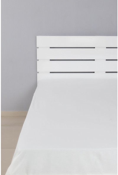 Depomaxx Çift Kişilik Beyaz Çarşaf