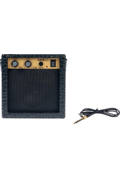 Sharplace Gitar Ukulele Bölüm Siyah Için Pratik Deri Kapak 3W Amplifikatör Hoparlör