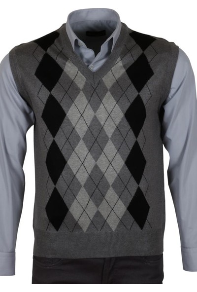 Modarar Erkek Gri Triko Süveter Kazak Yünlü Normal Kesim RAR00824 Modarar Erkek Gri Triko Süveter Kazak Yünlü Normal Kesim RAR00824