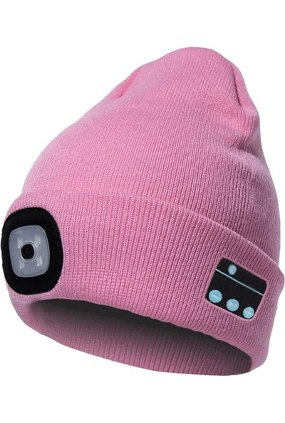 Bluetooth Bere Şapka Kış Müzik Kablosuz Stereo Kulaklık ile Pembe Bluetooth Bere Şapka Kış Müzik Kablosuz Stereo Kulaklık ile Pembe