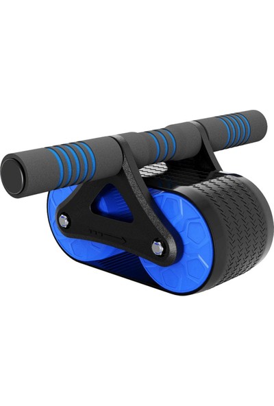Ab Egzersiz Tekerlek Çekirdek Egzersiz Makinesi Çift Tekerlek Ev Eğitimi Mavi