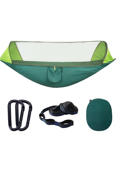 Strade Store Net Polyester Asılı Yatak Netleştirme ile Kamp Hamak Netleştirme Uyku Yatağı Salıncak Yeşil