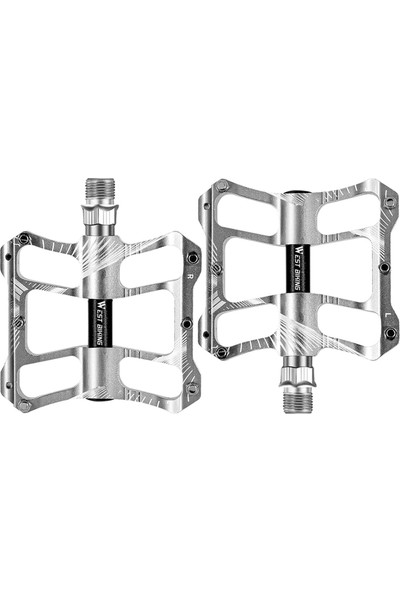 Alüminyum Alaşım Düz Bisiklet Pedalları Mtb Yolu 9/16 Inç Döngü Parçaları Gümüş Alüminyum Alaşım Düz Bisiklet Pedalları Mtb Yolu 9/16 Inç Döngü Parçaları Gümüş
